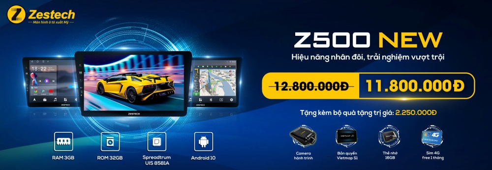 Màn hình ô tô DVD Android Zestech cho xe hơi chính hãng